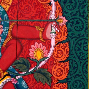 Traditional Style Nepali Art Print of Kurukulla Goddess | Newari Pauba ...