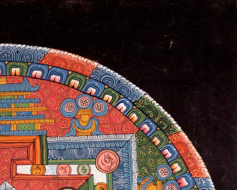 Kalachakra Mantra Symbol Original Hand Painted Fine Quality - Etsy