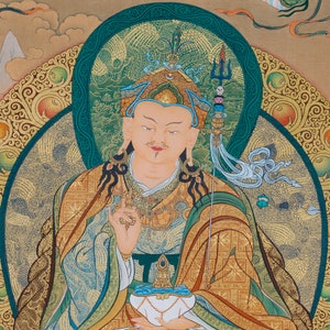 Guru Rinpoche Thangka With Important Nyingma Deities | Dudjom Tersar ...
