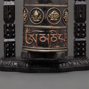 Traditional Prayer Wheel Craft | Handcrafted Tibetan Spinner in Wood ...