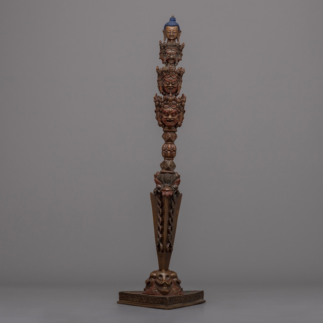 Multiple Head Phurba Phurba With Display Stand Handmade From Nepal ...