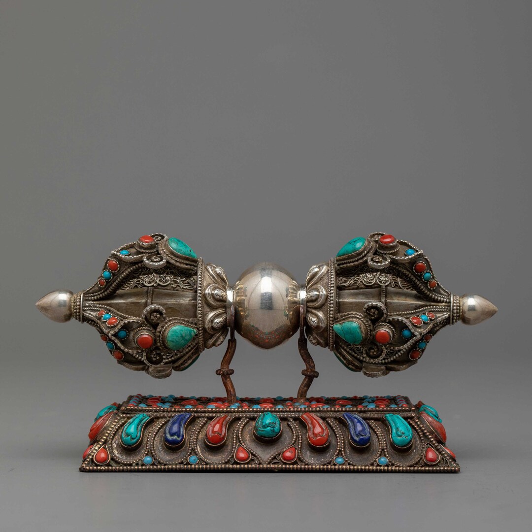 Buddhist Vajra With Stand | Single Vajra Stand | Buddhist Ritual Object ...