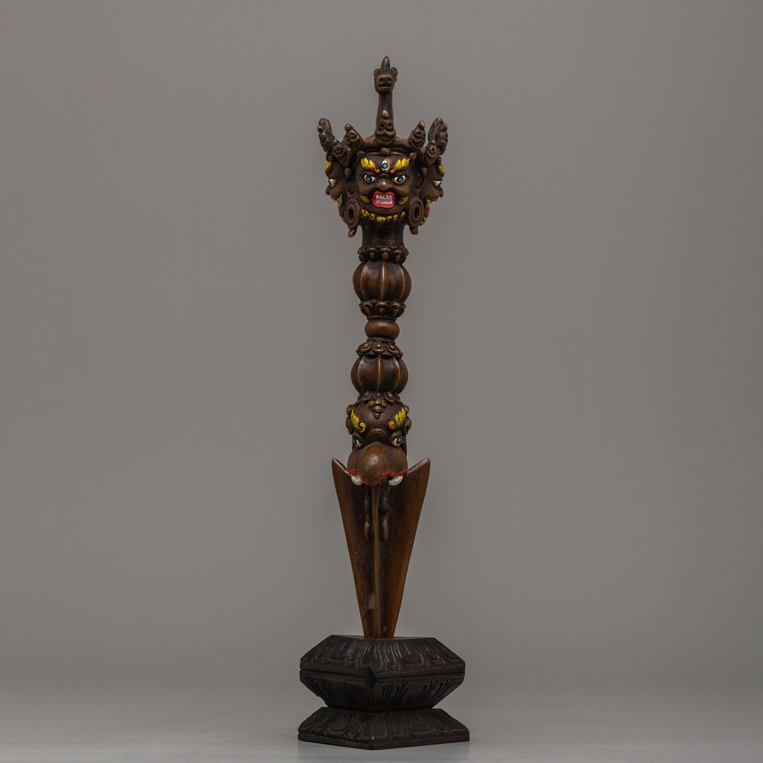 3 Headed Phurba Buddhist Ritual Dagger Tibetan Handmade Phurba Kila ...