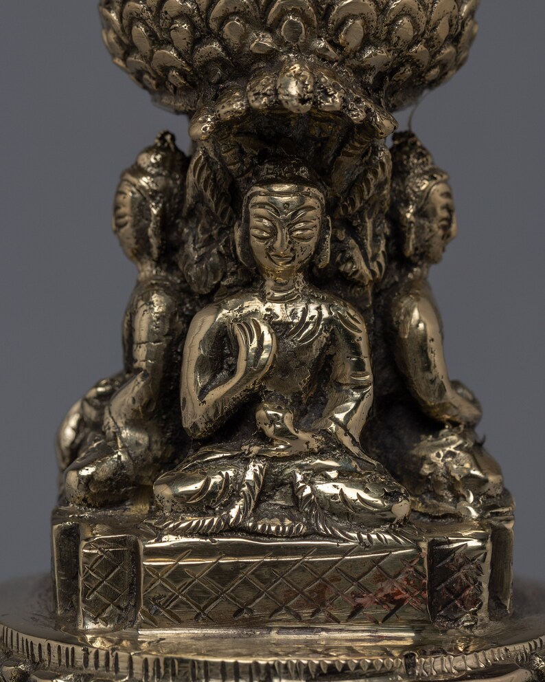 Brass Tibetan Stupa Buddhist Statue of Buddhas High - Etsy