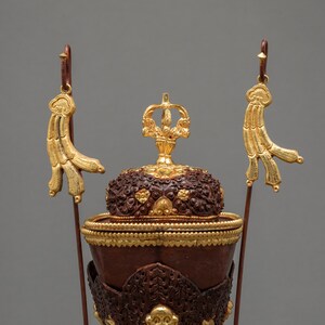 Ritual Kapala Set | Buddhist Skull Offering | Finely Handcarved Gold ...