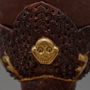 Ritual Kapala Set | Buddhist Skull Offering | Finely Handcarved Gold ...