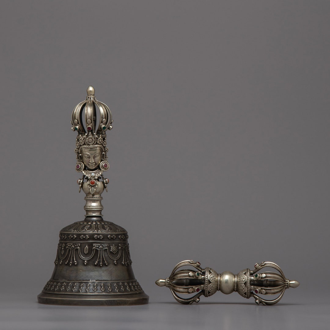 Authentic Tibetan Bell & Vajra: Artisan-made Sacred Tools for ...