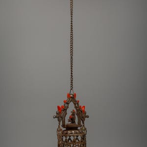 Handcrafted Newari Dalucha Oil Lamp | Traditional Oxidized Copper ...