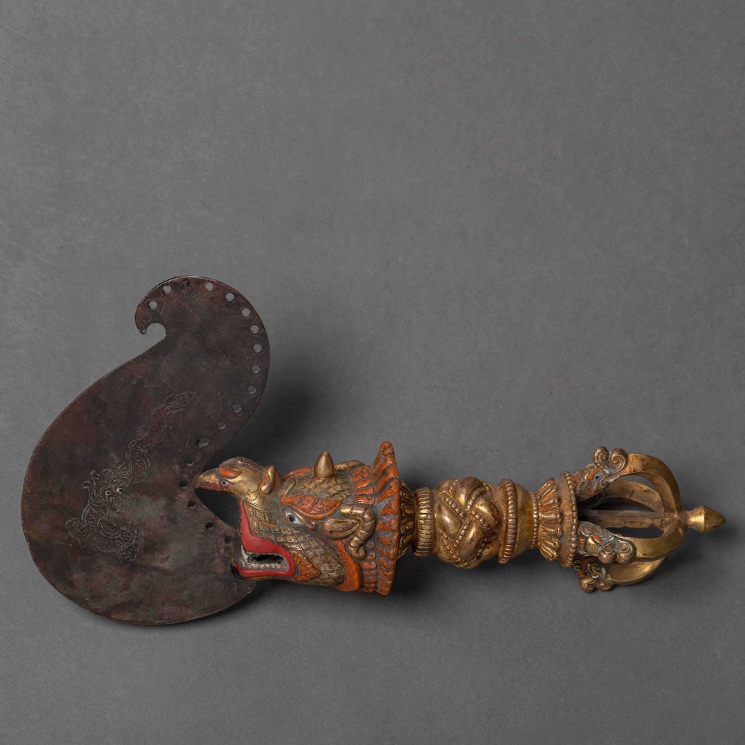 Gold Plated Phurba Kartika Knife Buddhist Weapon Tantric Buddhism Knife ...