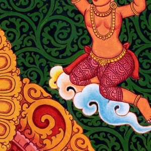 Newari Pauba Art Print for the Practice of Vajrasattva Mantra Om ...