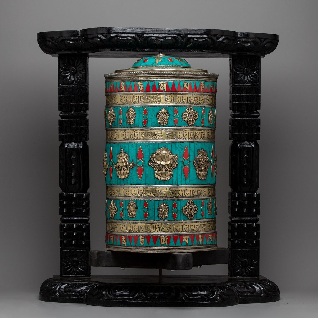 Handmade Tibetan Prayer Wheel for Auspicious Home Decor | Buddhist ...
