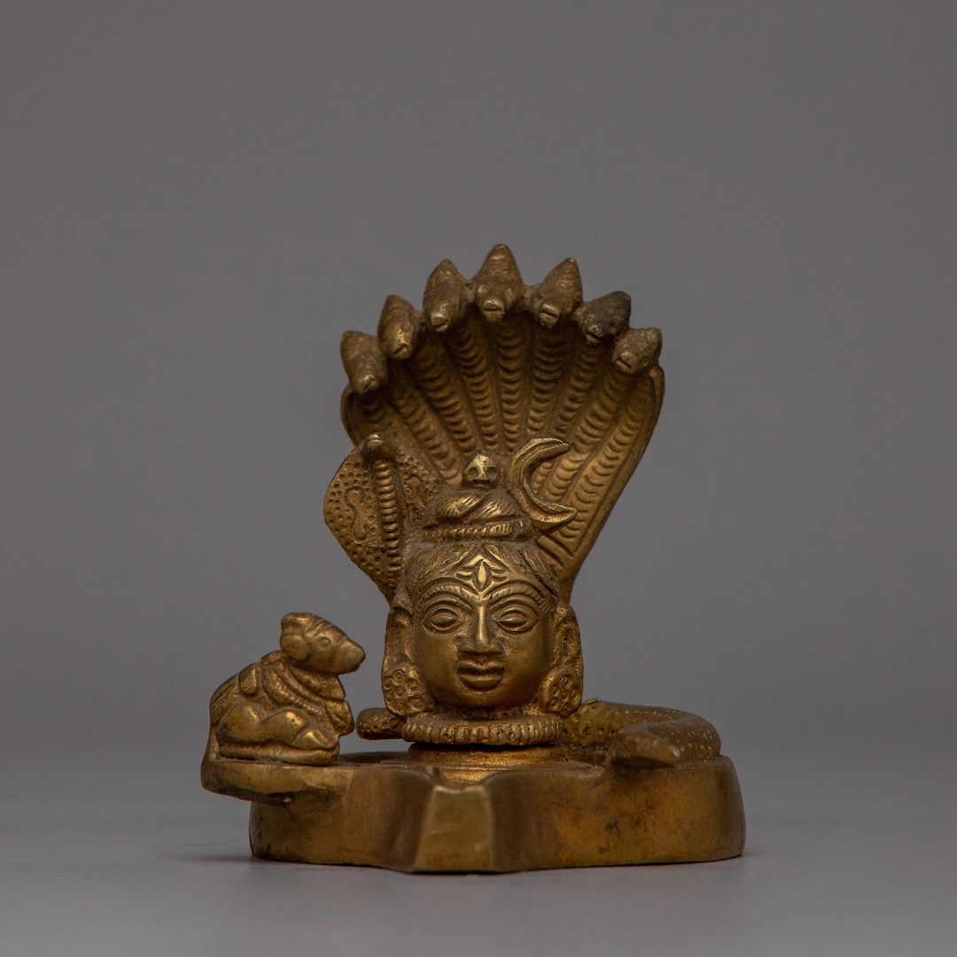 Brass Shiva Lingam With Naga | Shiva Lingam Idol | Hand-carved Hindu ...