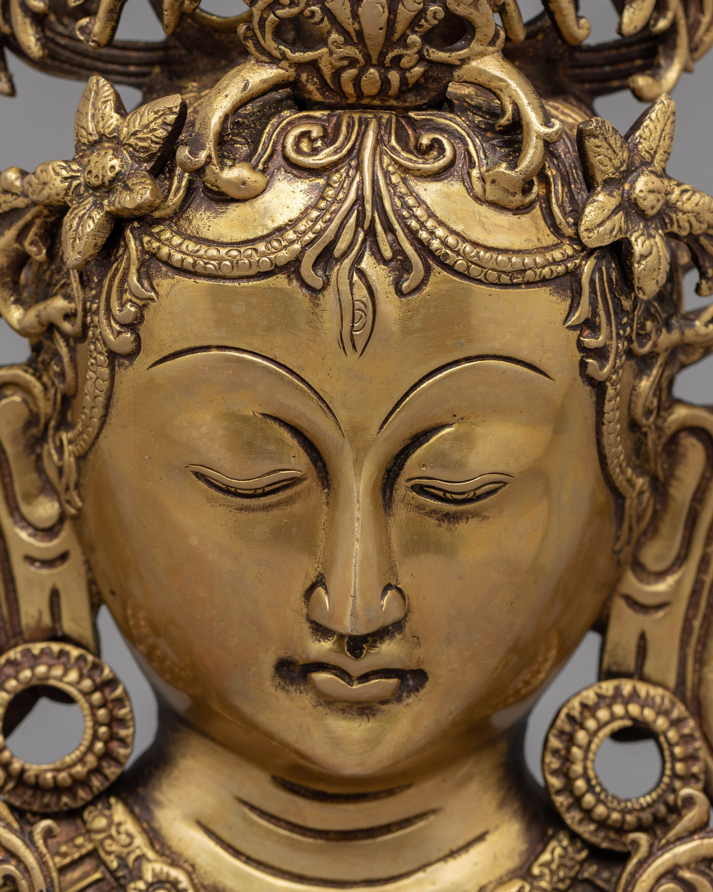 Goddess Tara Buddha Face Wall Hanging Brass Sculpture Tara - Etsy