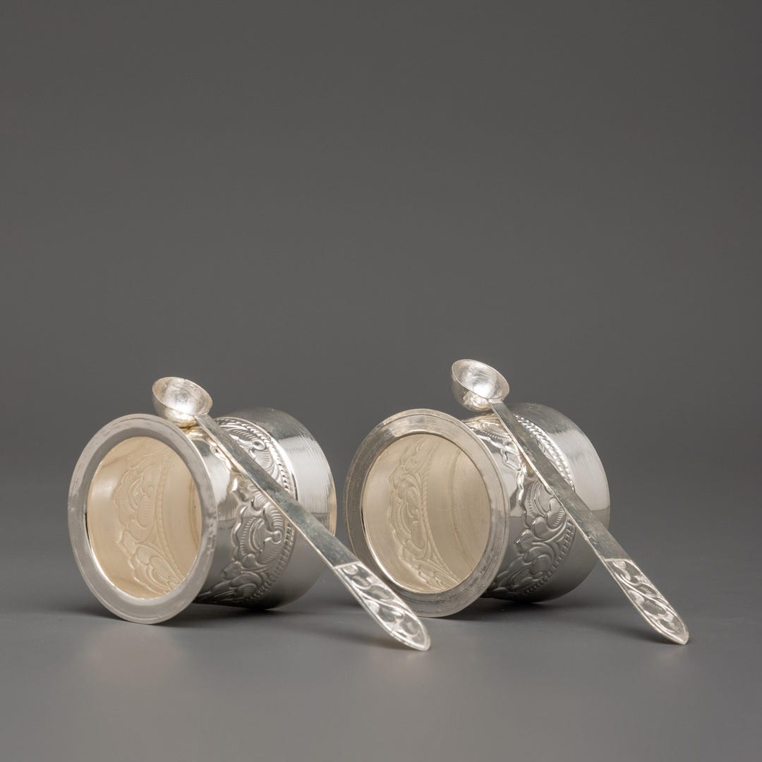 Handcrafted Pure Silver Panchapatra Set | Ideal for Sacred Ceremonies ...