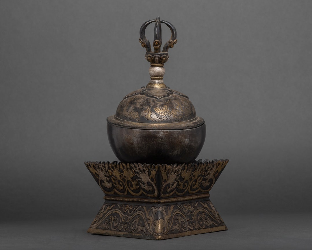 Tibetan Kapala Skull Cup | Buddhist Kapala Bowl | Handmade Meditation ...