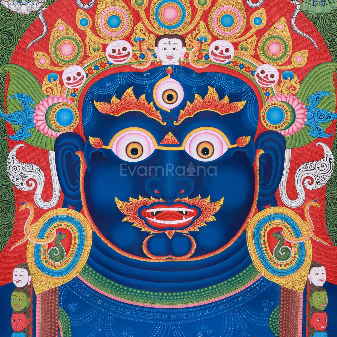 Guardian of Transformation: Bhairava Thangka Print to Elevate Your Space With Spiritual Power ...