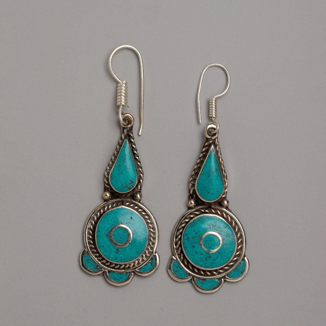 Explore Himalayan Tradition With Handmade Turquoise Earrings | Buddhist ...