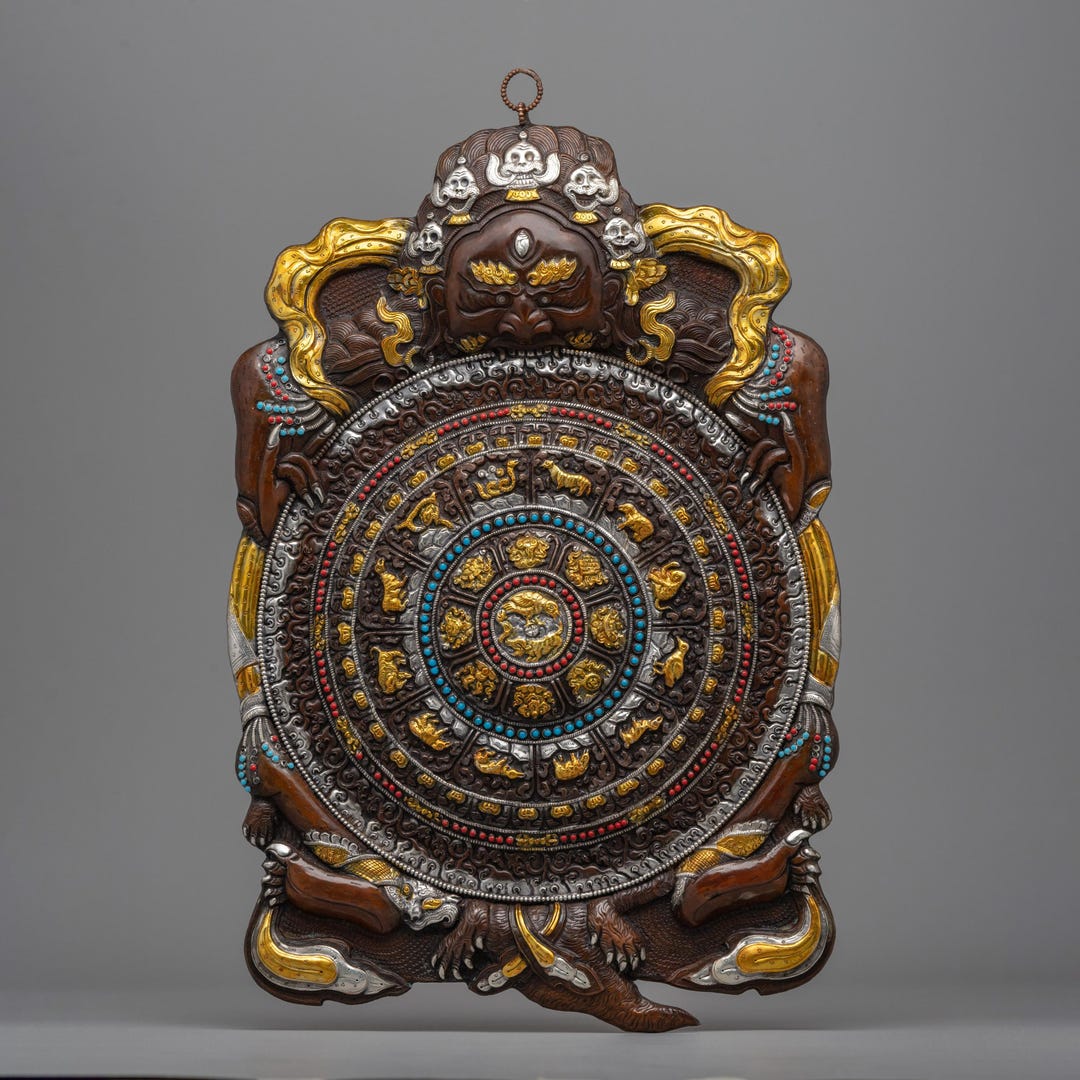 Metal Wall Hanging Buddhist Calendar | Handmade Buddhist Art for Home ...