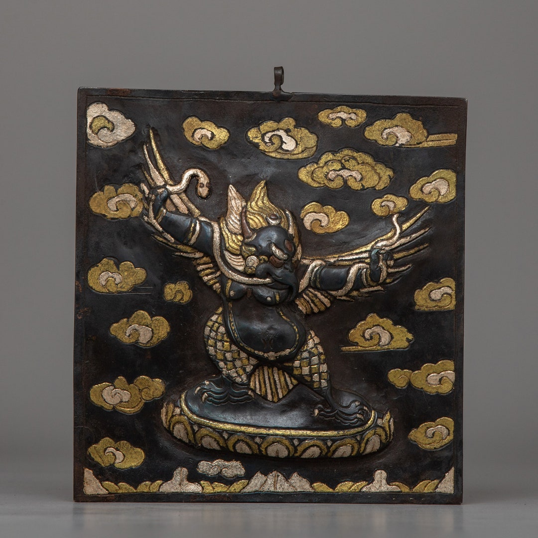 Garuda Iron Thanka Wall Hanging | Traditional Hand Carved Wall Art ...
