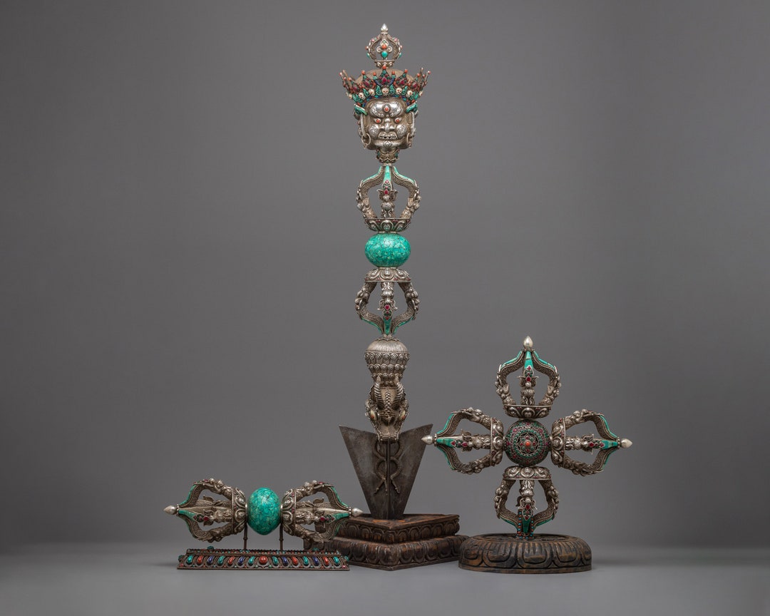 Phurba, Vajra, and Double Vajra Rituals Set Intricate Design for ...
