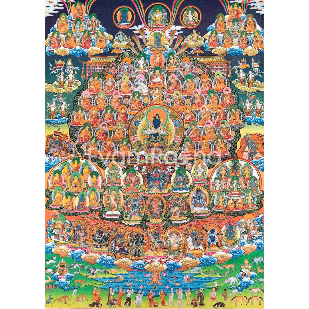 Vajradhara Lineage Thangka Art | High Quality Original Hand Painted ...