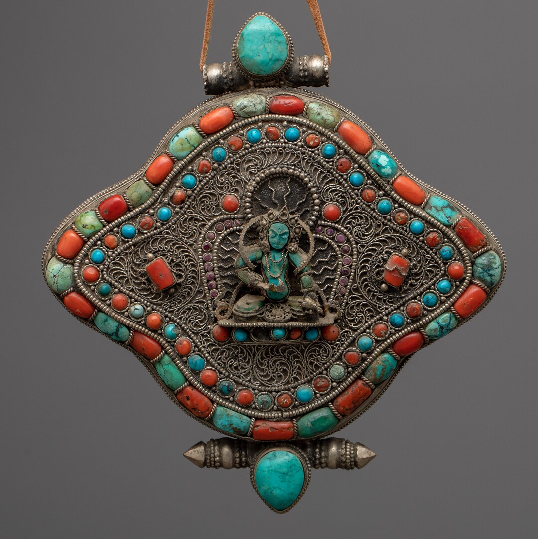 Tibetan Prayer Box | Handcrafted Amulet Box for Blessings & Portable ...