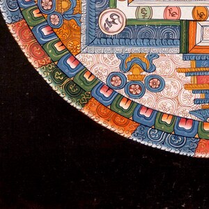 Kalachakra Mantra Symbol Original Hand Painted Fine Quality Wheel of ...