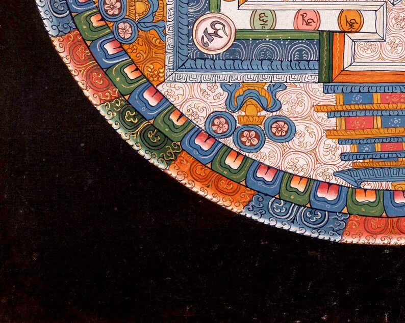 Kalachakra Mantra Symbol Original Hand Painted Fine Quality - Etsy