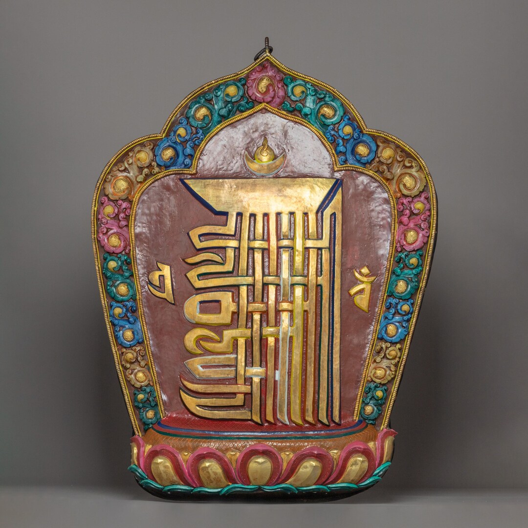 Wall Hanging Buddhist Shrine Home Decor | 80cm Gold-plated Tibetan ...