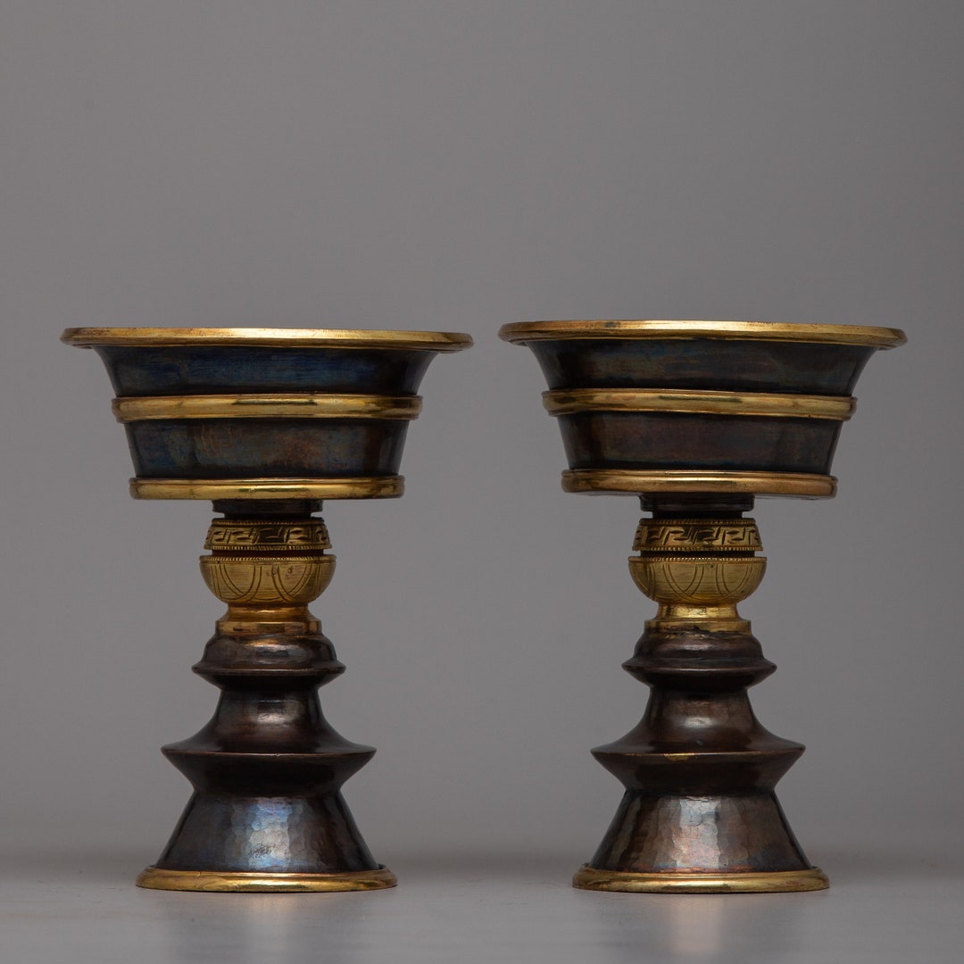 Buddhist Butter Lamp Set | Butter Lamp for Tibetan Rituals | Light of ...