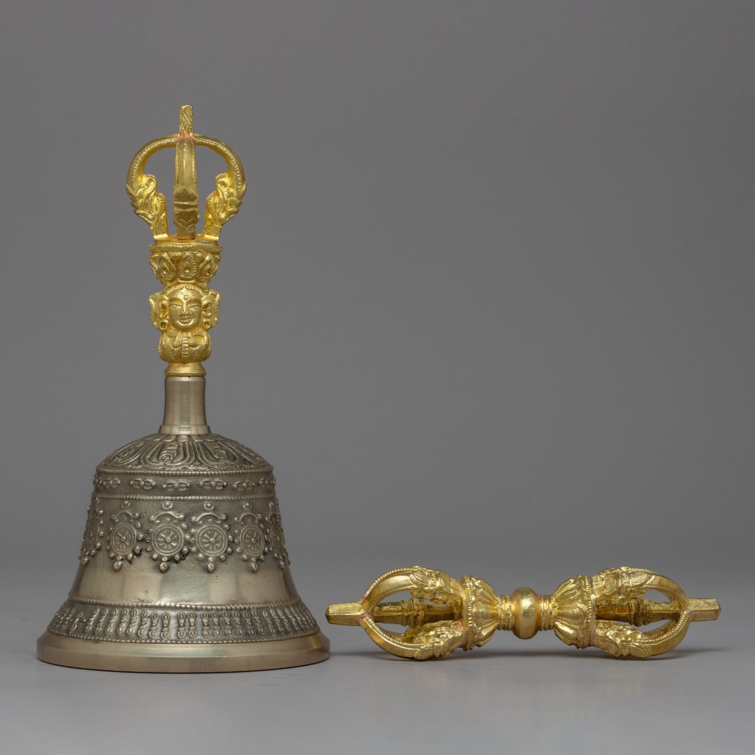 Vajra & Bell: A Gold-plated Duo Symbolizing Spiritual Prosperity and ...