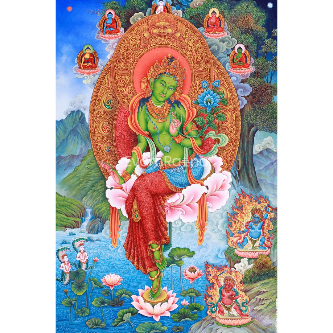 High-quality Giclee Arya Tara Thangka Print | Goddess of Compassion ...