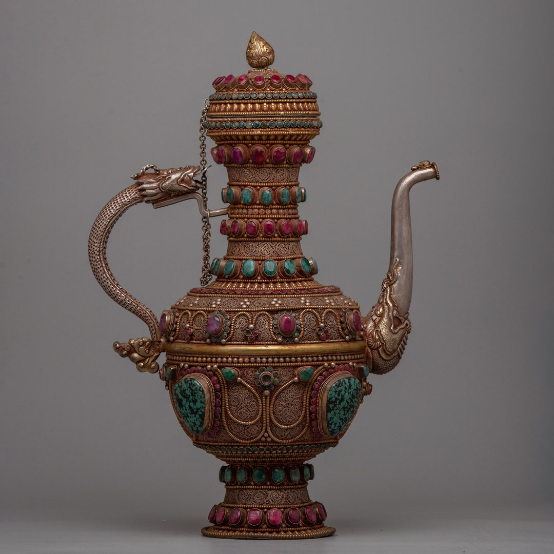 Traditional Tibetan Buddhist Tea Pot |handcrafted Elegance From the ...
