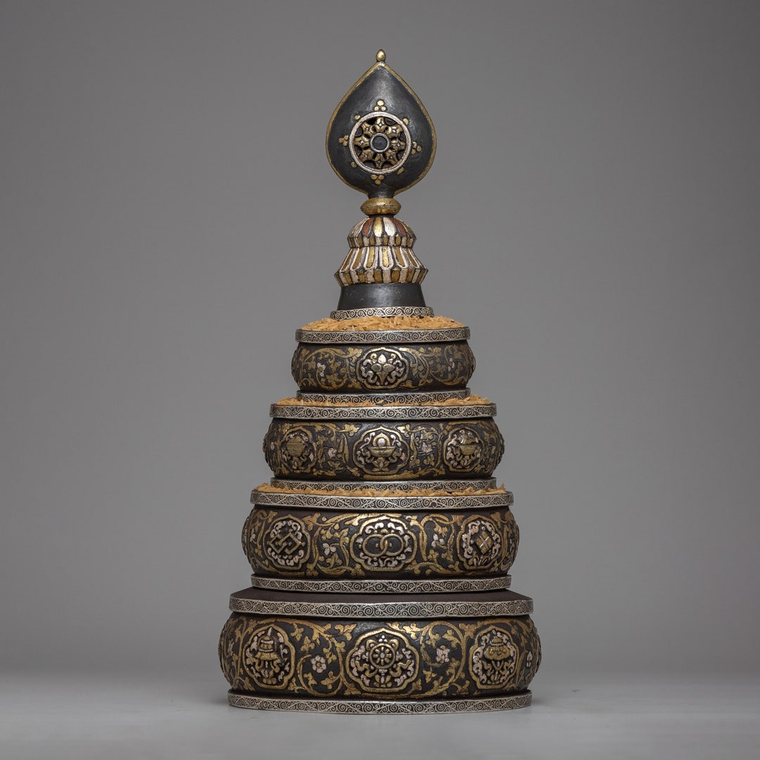 Buddhist Iron Mandala Rice Offering Set Symbolic Traditional Offering ...