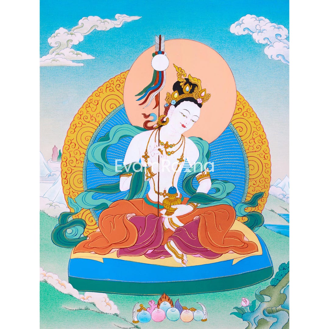 Mandarva Thangka | Traditional Buddhist Dakini Art | Princess Consort ...