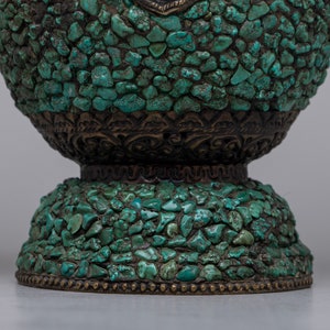 Handcrafted Buddhist Traditional Tea Pot | Tibetan Turquoise Stones ...