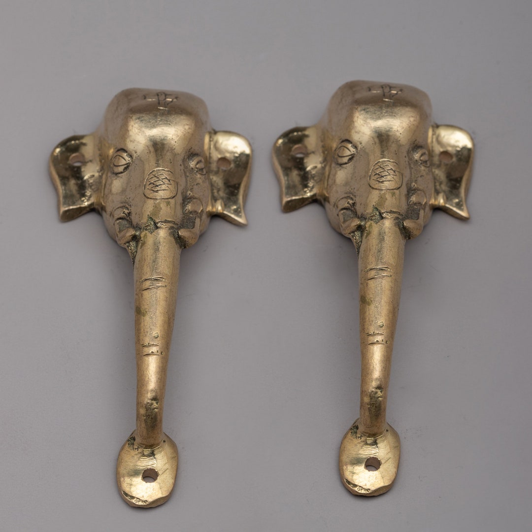 Brass Elephant Design Handle | Animal Themed Closet, Cabinet, Barn or ...