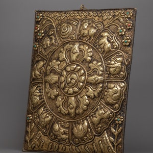 Tibetan Buddhist Vishwa Vajra Wall Hanging | Handbeaten With Buddhist ...