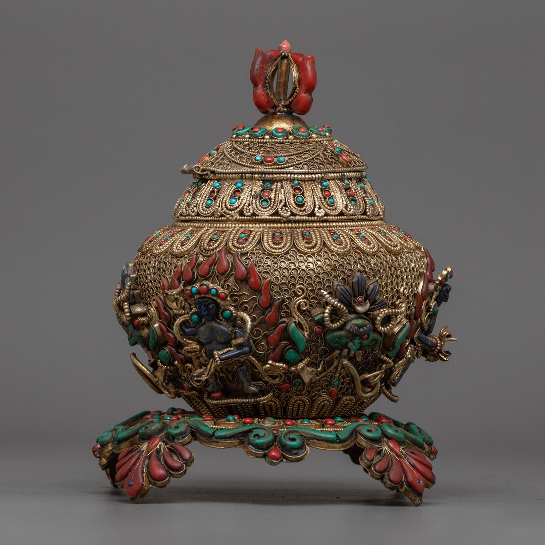 Hand Carved Buddhist Traditional Rice Pot for Home Decor | the Timeless ...