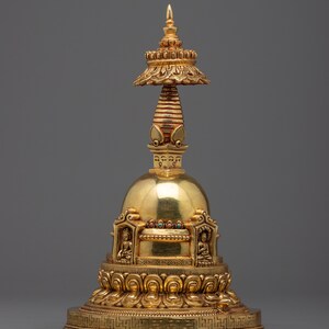 Beautiful Tibetan Stupa Buddhist Statue of Buddhas High Quality Gold ...