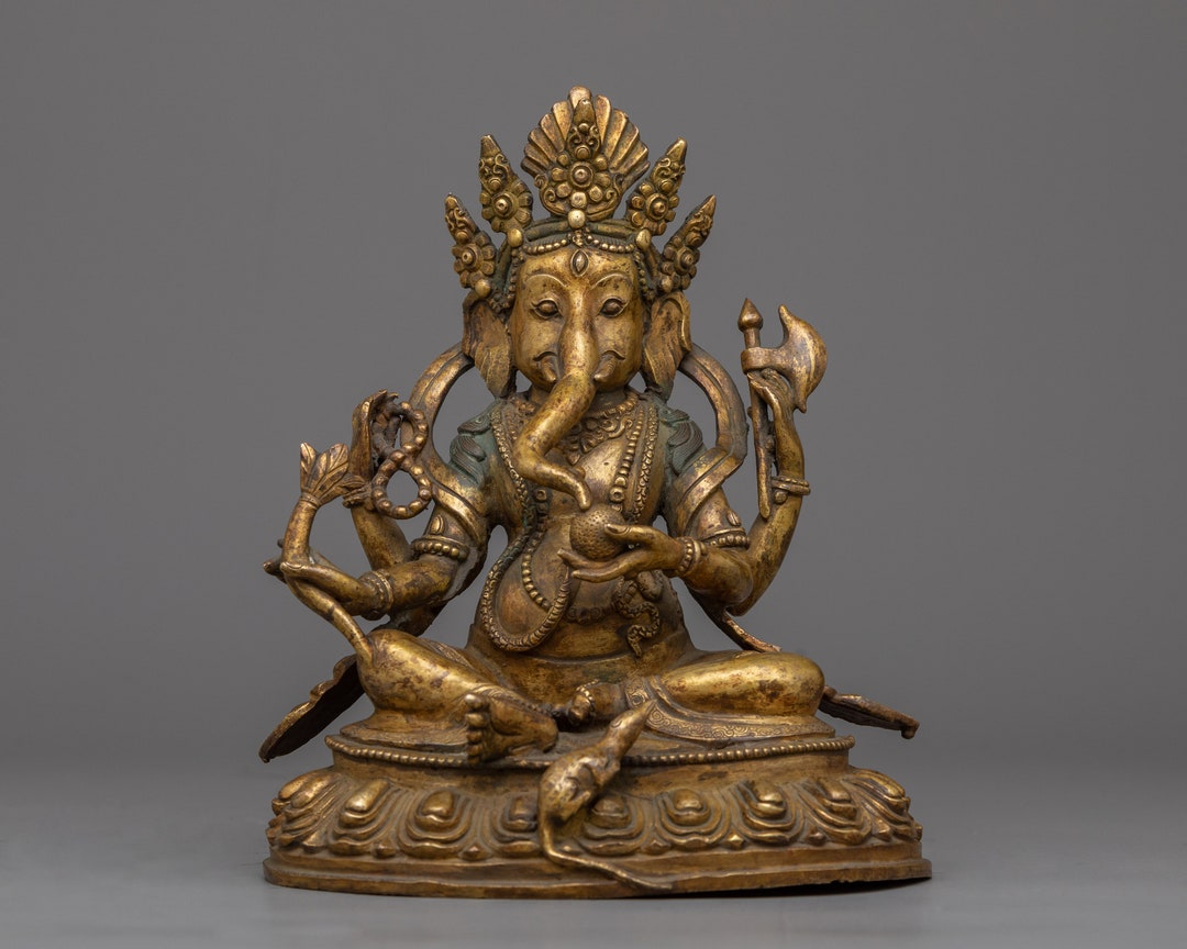 Handcrafted Lord Ganesh Statue Eternal Wisdom the Wise Ganesh statue ...