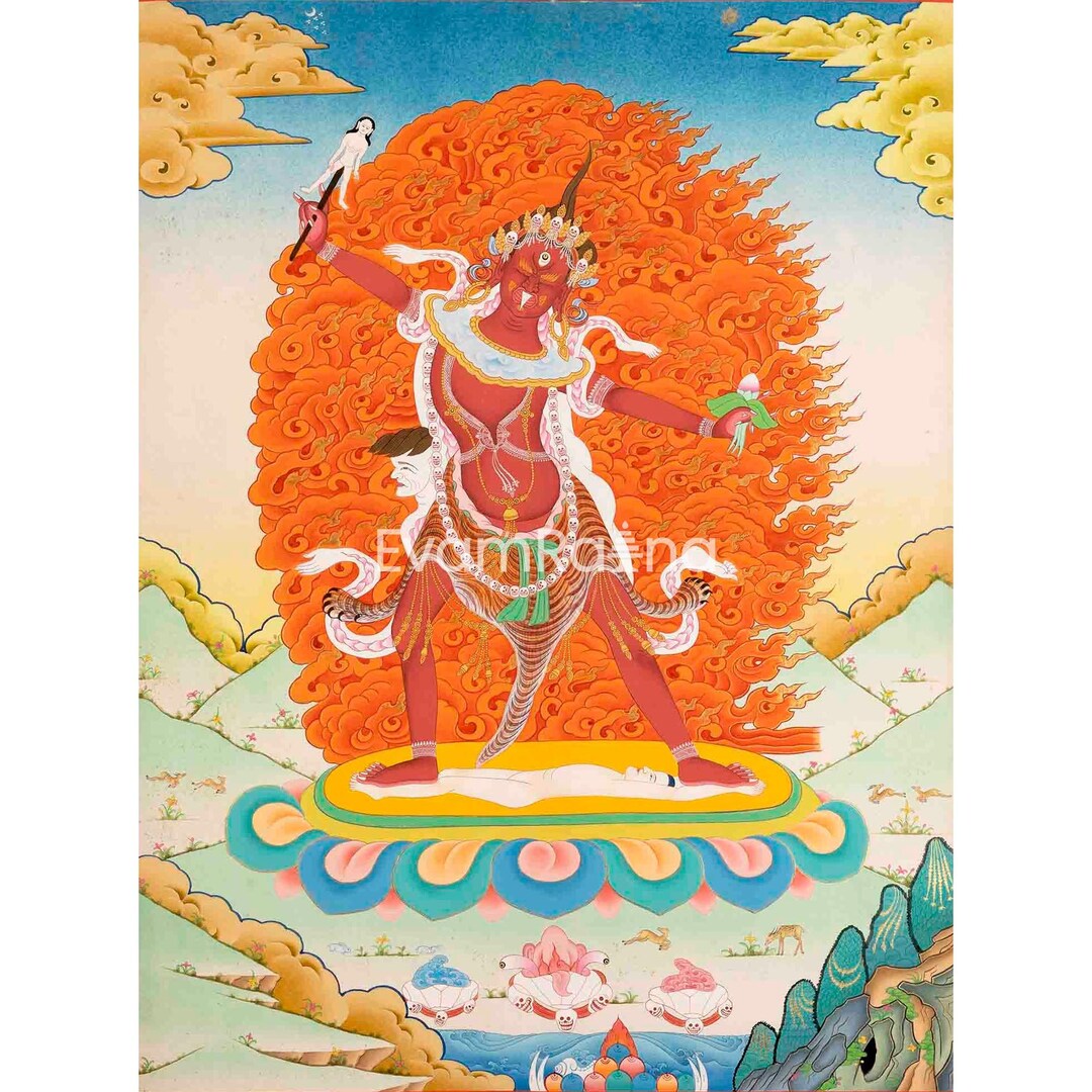 Protector Goddess Ekajati Thangka Painting | Original Hand Painted ...