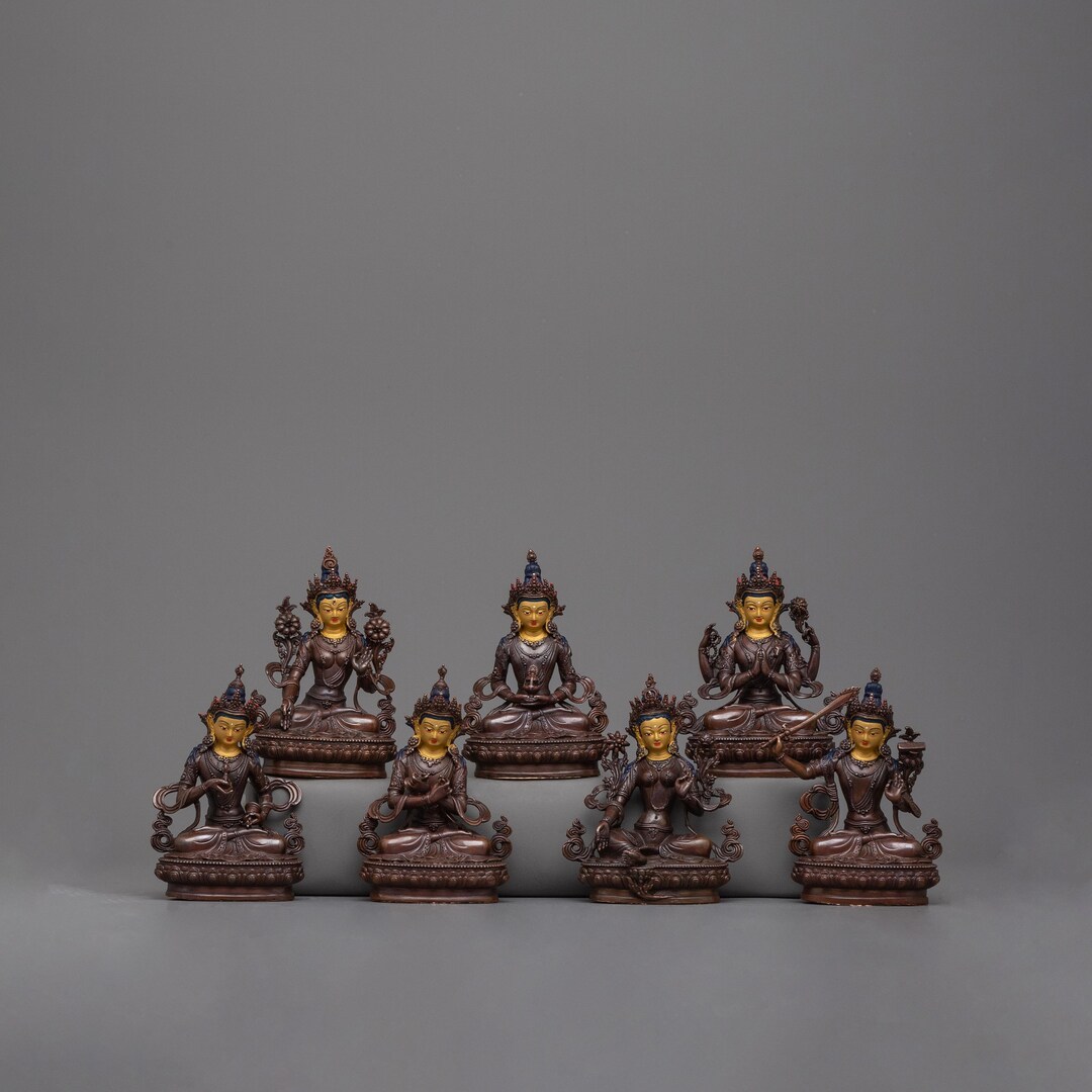 Seven Bodhisattvas Statue Set: White Tara, Amitayus, Chenresig ...