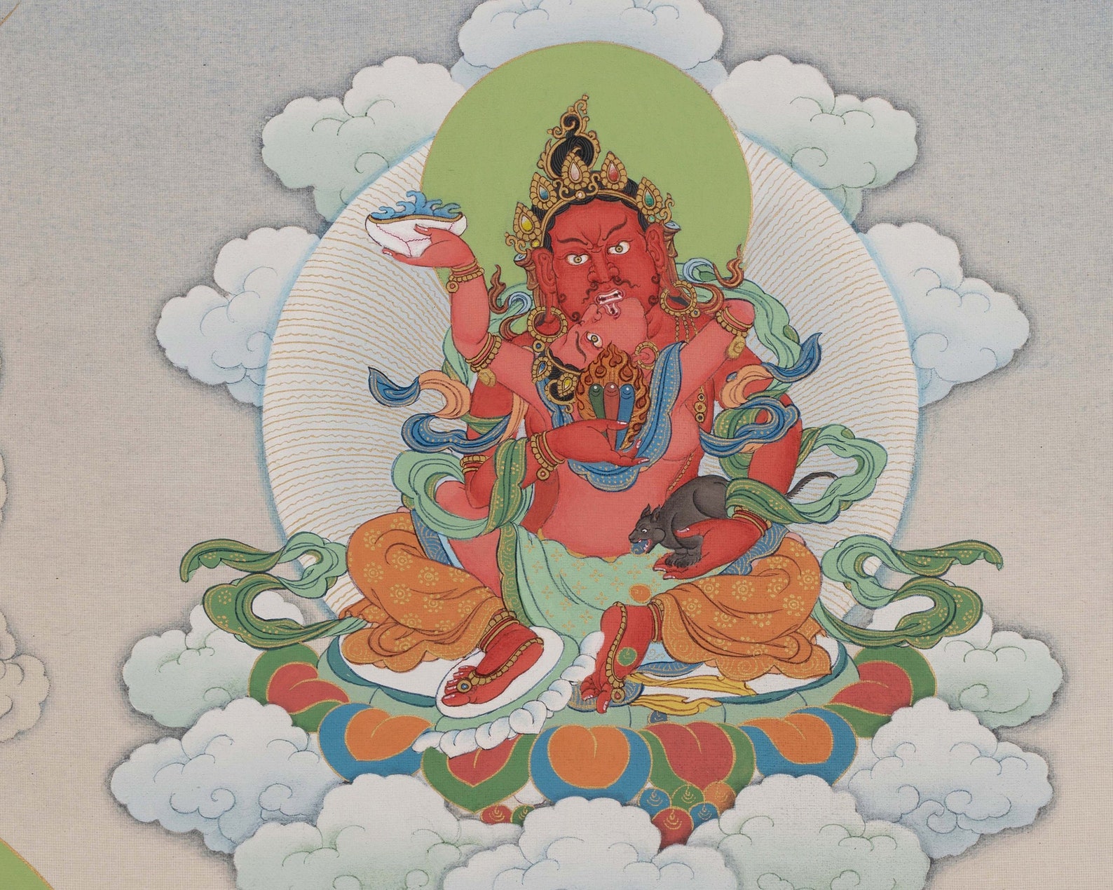 Namtoshe With Five Jambala Thangka High Quality Giclee - Etsy