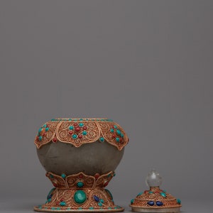 Gold Tibetan Rice Pot: Traditional Symbol of Offering Enhance Your ...