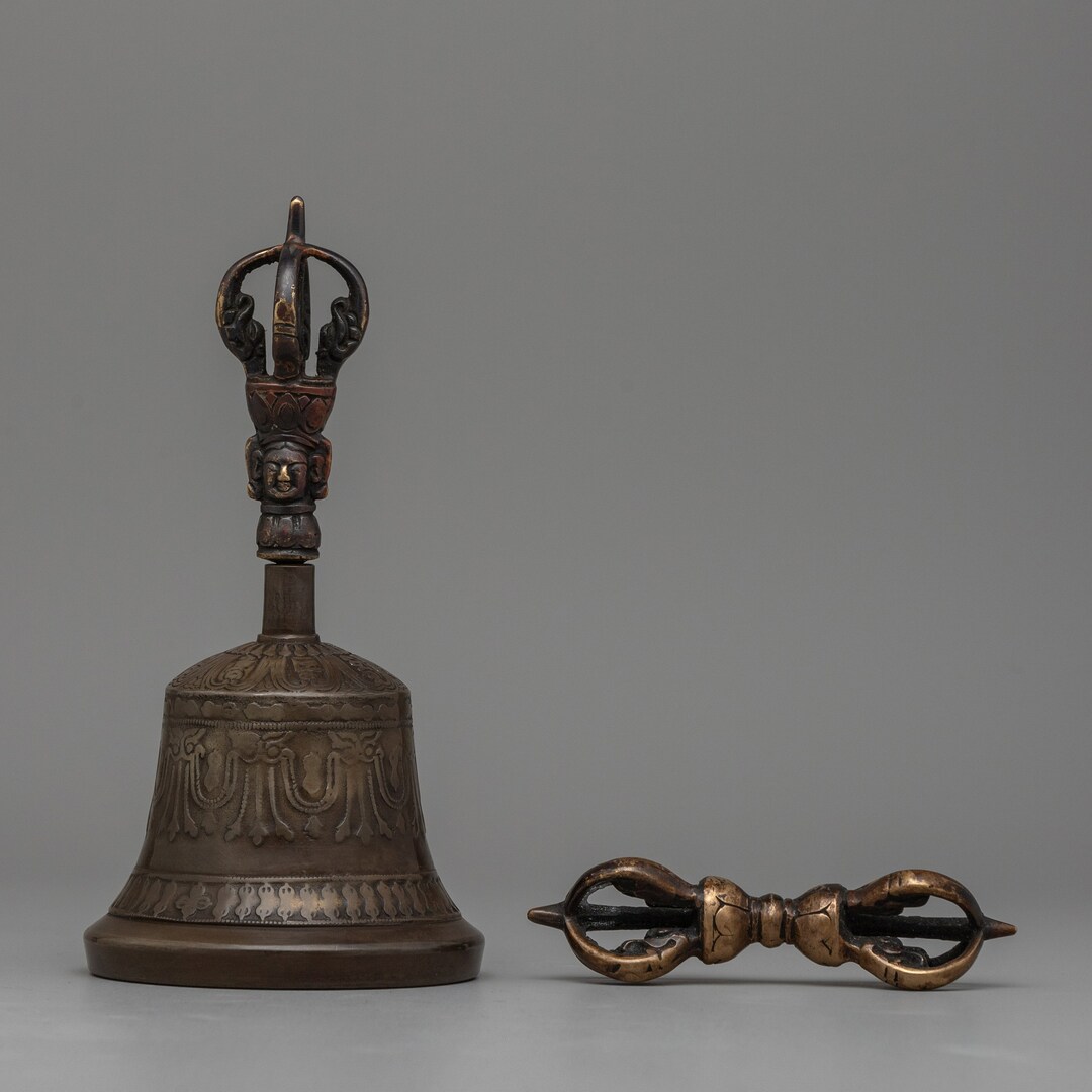 Elegant Brass Vajra & Bell : Sacred Tools for Meditation | Symbols for ...