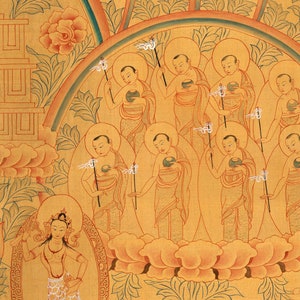 Enlightened Guru Rinpoche Consort Lineage Tree Thangka Print ...