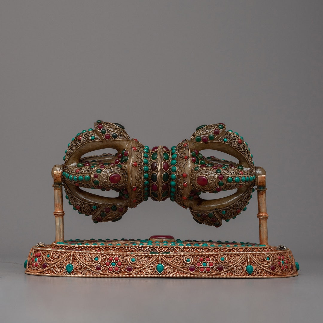 Buddhist Vajra With Stand Single Vajra Stand Buddhist Ritual Object ...