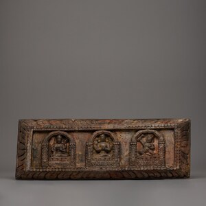 Hand Carved Wooden Buddhist Deity Tibetan Book Cover | Religious Home ...