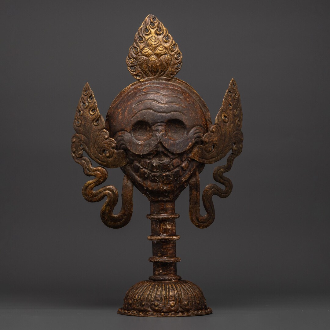 Skull Ceremonial Decor | Iron Ritual Skull Symbol for Altar, Esoteric ...